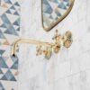 Antique Brass Wall Mounted Faucet With Snake Mouth – baldiart