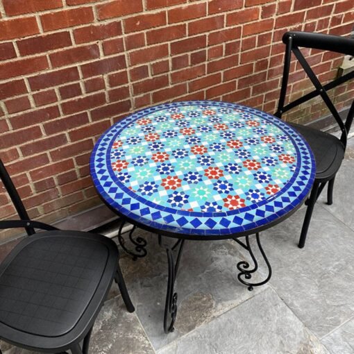 Outdoor Mosaic Table – Crafted Mosaic Table – Mid Century Mosaic Table ...